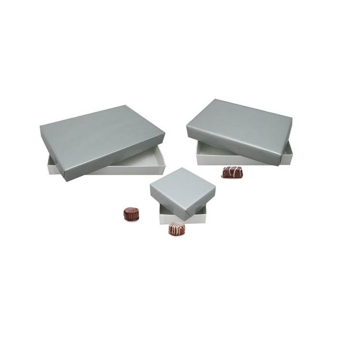 Silver Luster Rigid Candy Boxes - BoxAndWrap.com – Box & Wrap