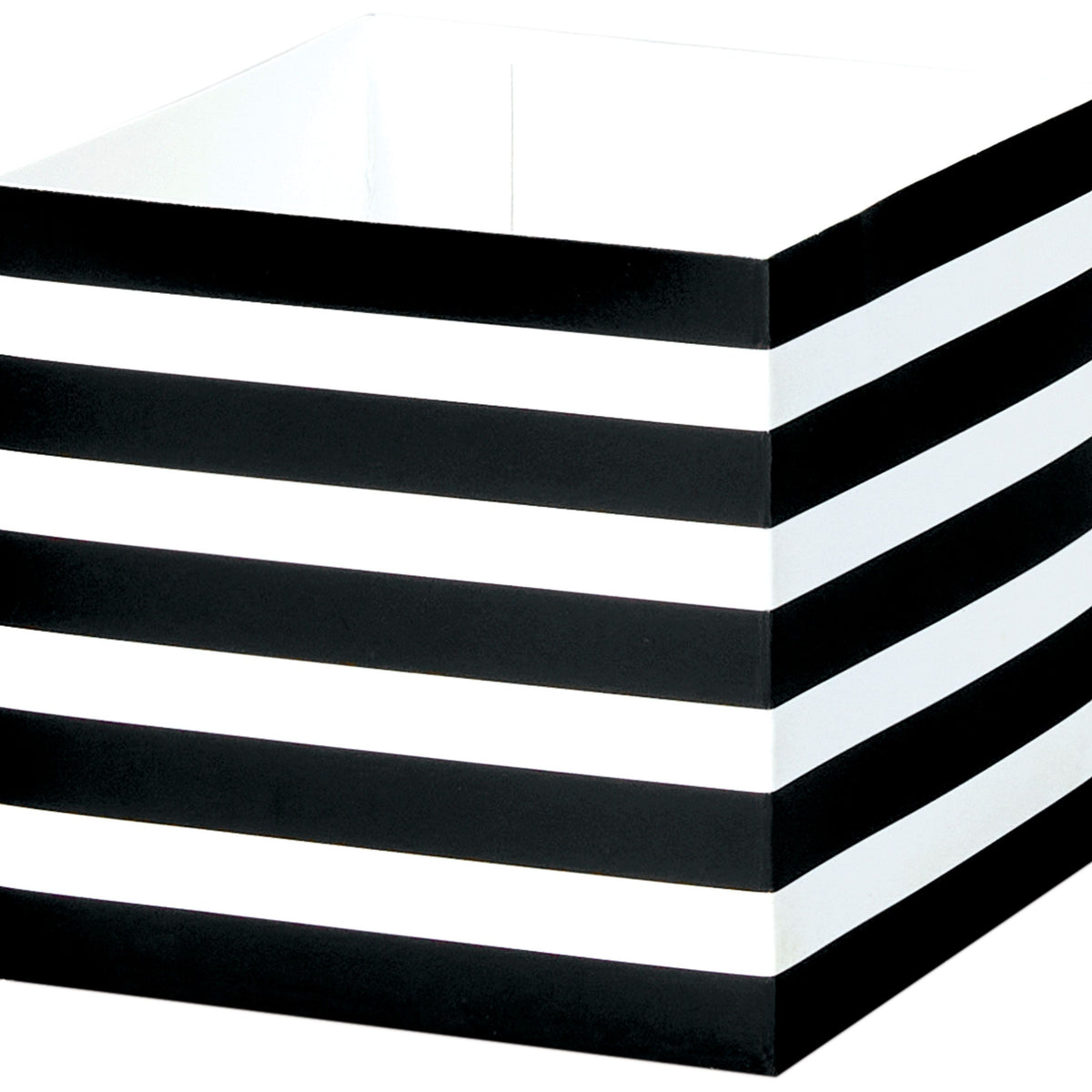 Black & White Stripes - Square Party Favor Gift Box - Box & Wrap