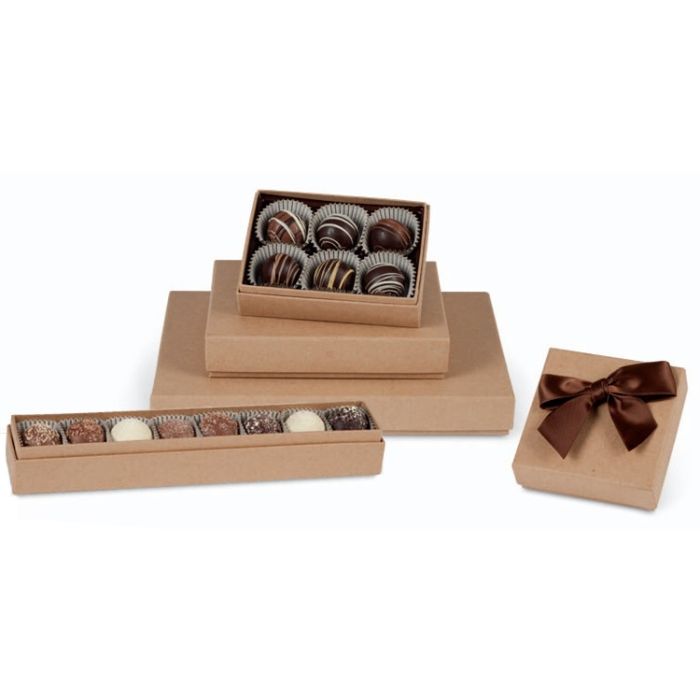 Natural Kraft Rigid Candy Boxes - Box and Wrap – Box & Wrap