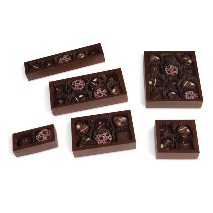 Brown Frosted Artisan Window Candy Boxes - Box & Wrap