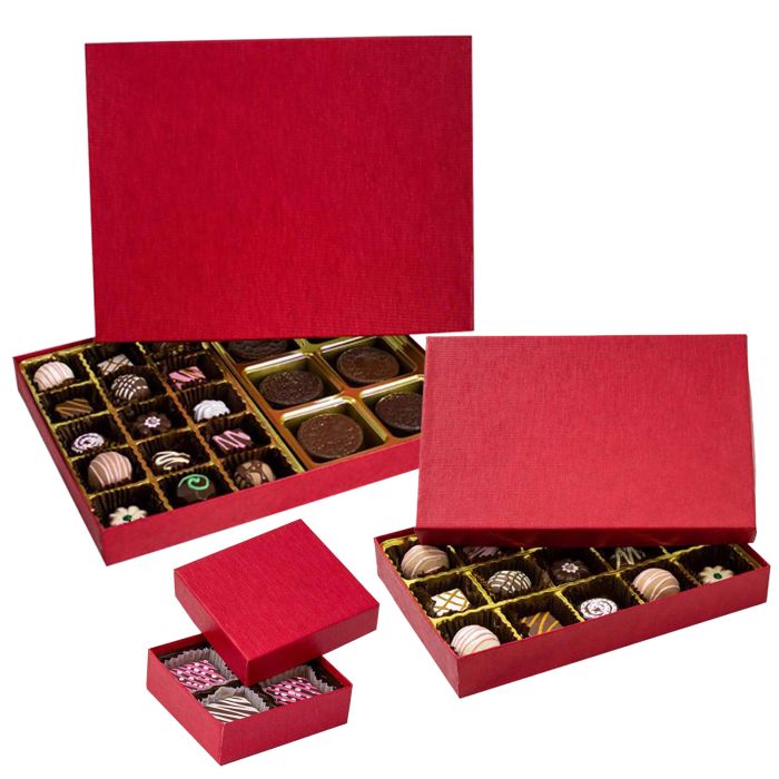 Cherry Red Rigid Candy Boxes - Everyday - Candy Packaging – Box & Wrap
