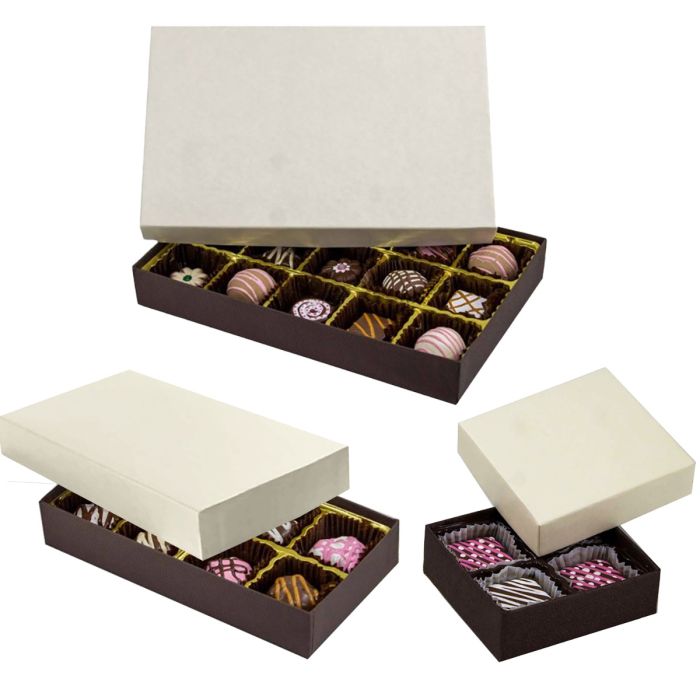 Cream / Coffee Base Rigid Candy Boxes - Everyday - Candy Packaging ...