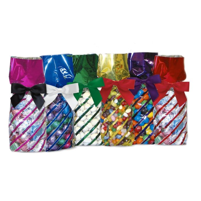 Diagonal Stripe Solid Top Candy Bags - Stand Up - Box and Wrap – Box & Wrap