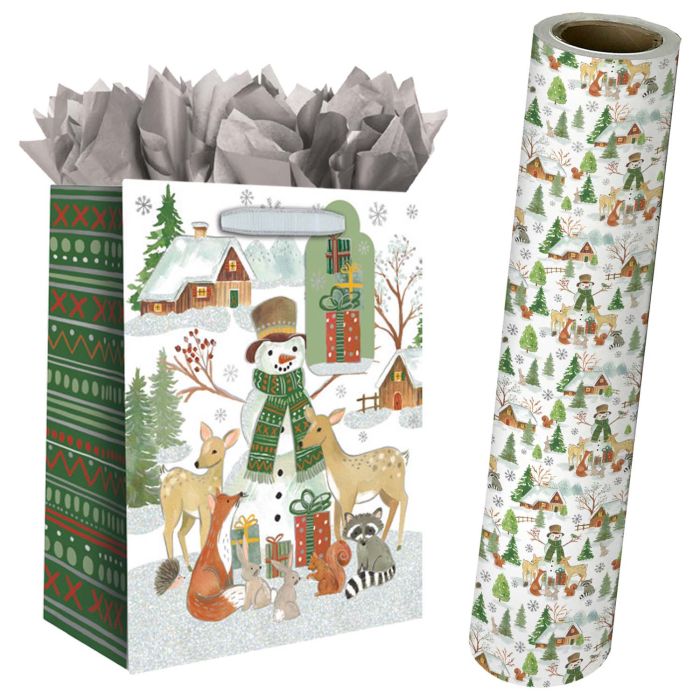 Holiday Woodland - Christmas Gift Bags & Wrapping Paper Collection ...