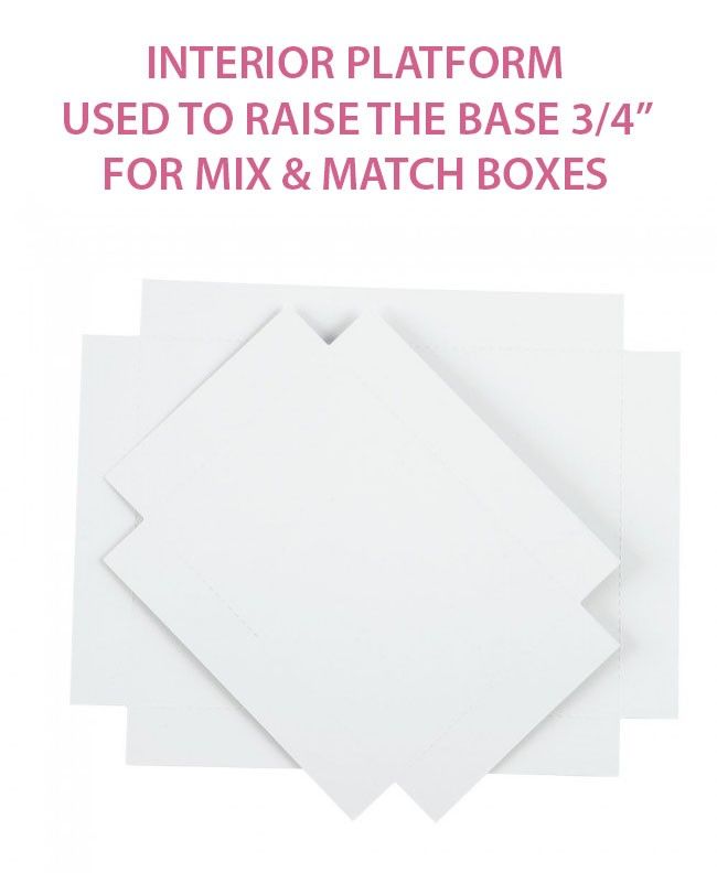 Folding Mix and Match Boxes - White - Interior Platform - Box & Wrap